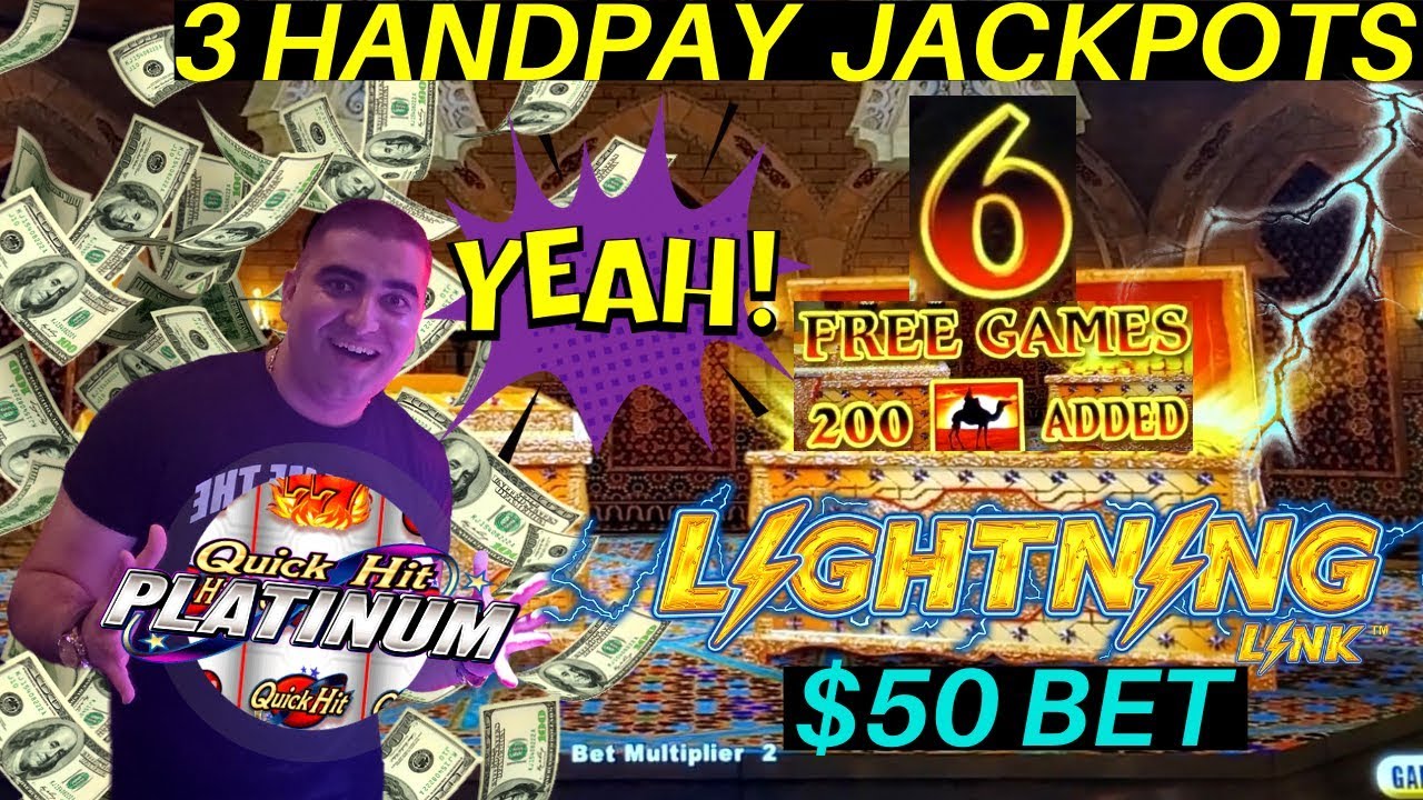 3 HANDPAY JACKPOTS On High Limit Lightning Link , Quick Hits Platinum ...