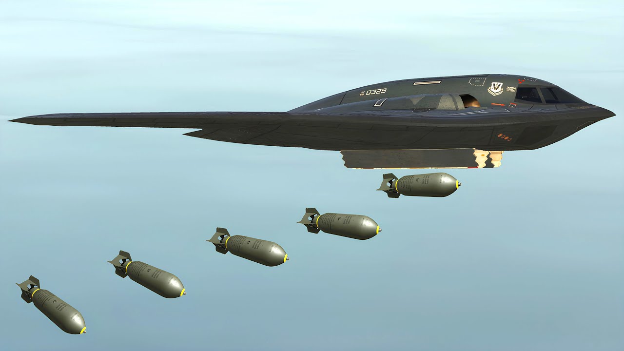 🔴LIVE B2 stealth bomber attack on Iran missiles - YouTube