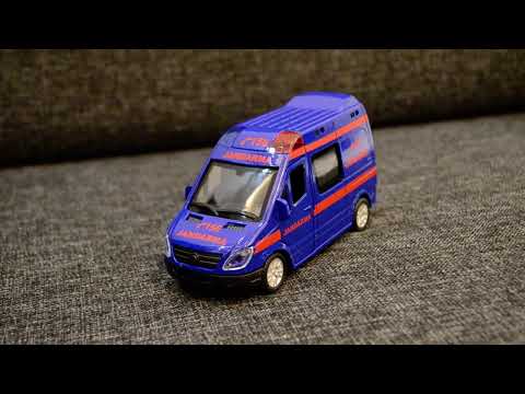 AP-28 Diecast Metal 156 Jandarma Mercedes Sprinter Çek Bırak Işıklı Siren Sesli 14 Cm