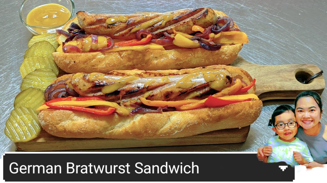 German Bratwurst Sandwich - YouTube