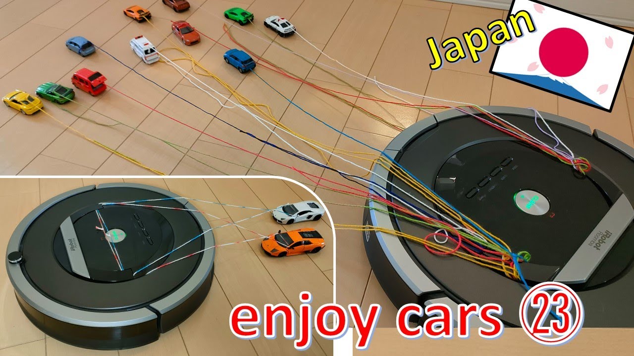 Japanese cars-㉓ Roomba & Car (Roomba walk with cars) - YouTube