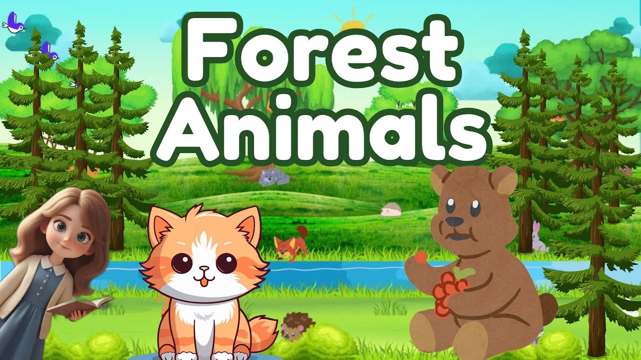 Forest Animals for Kids Learning English🐇⎜ Learn with Mango the Cat ...