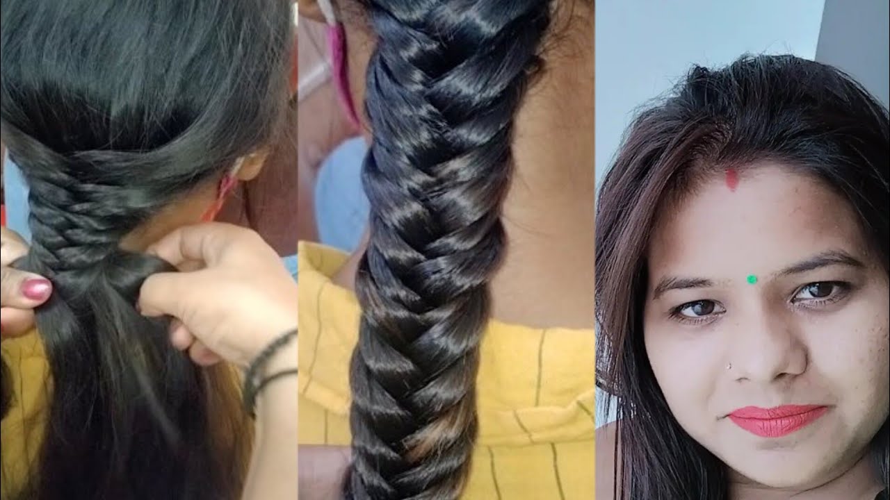 #khajuri चोटी कैसे बनाए#hairstyle#(how to make kajuri chotiee)# ...