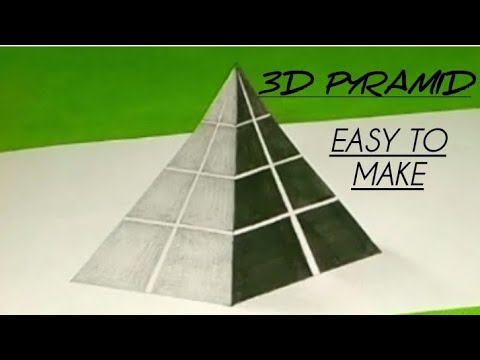 Sketching of a 3D pyramid | How to draw a realistic pyramid. - YouTube
