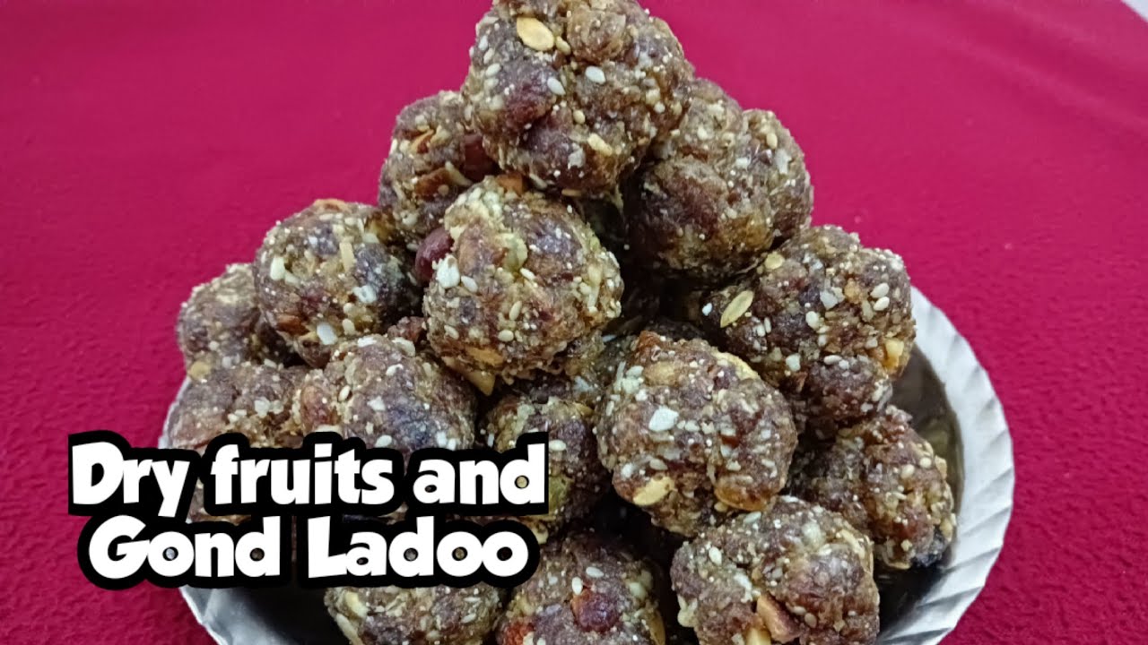 Sugar free Mix Dry fruit Gond and Makhana Ladoo | गोंद के लड्डू | Smita ...