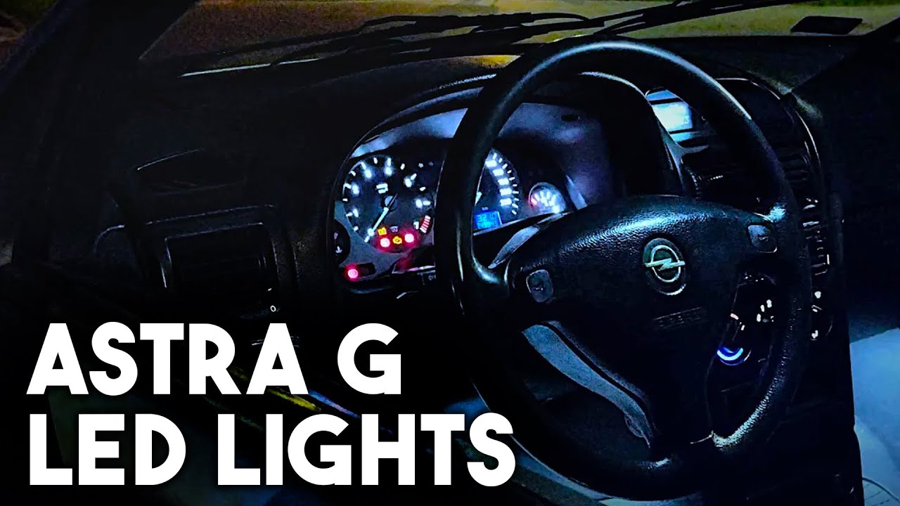 Let there be light! - Astra G LED lights [Speedometer, AC panel, mid, tid, did] - YouTube