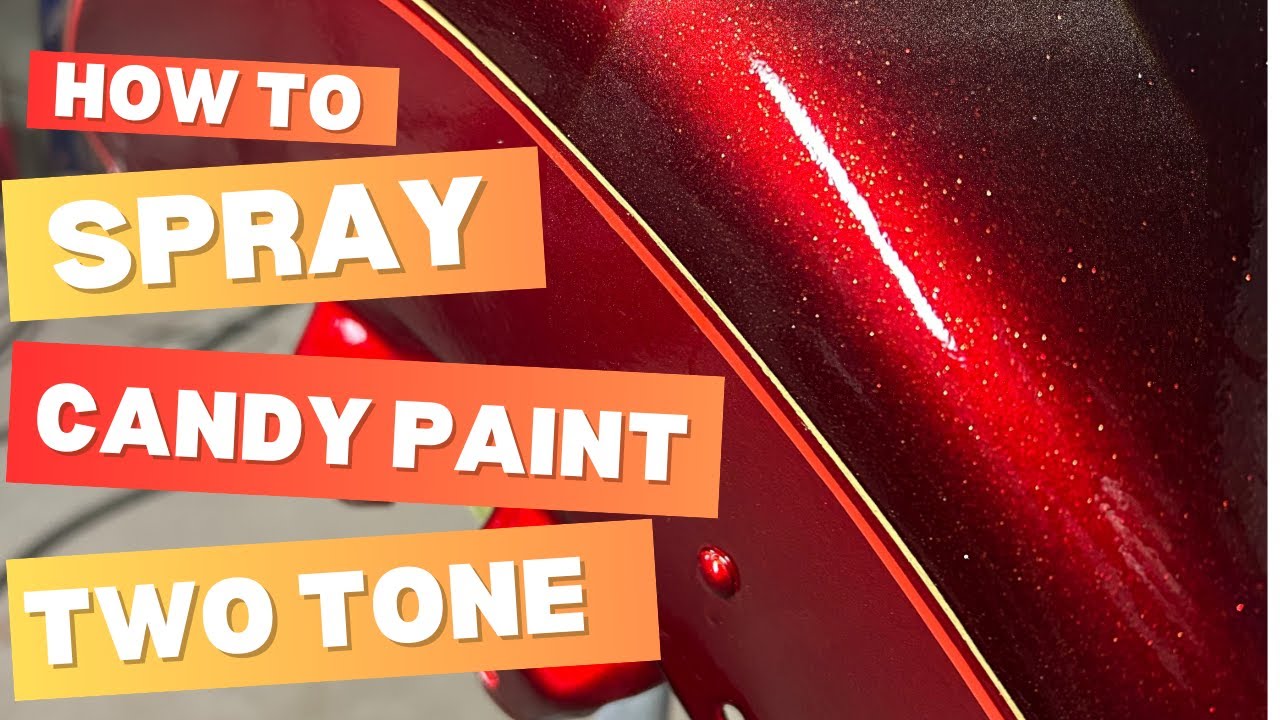 How To Spray Candy Paint Two Tone - YouTube