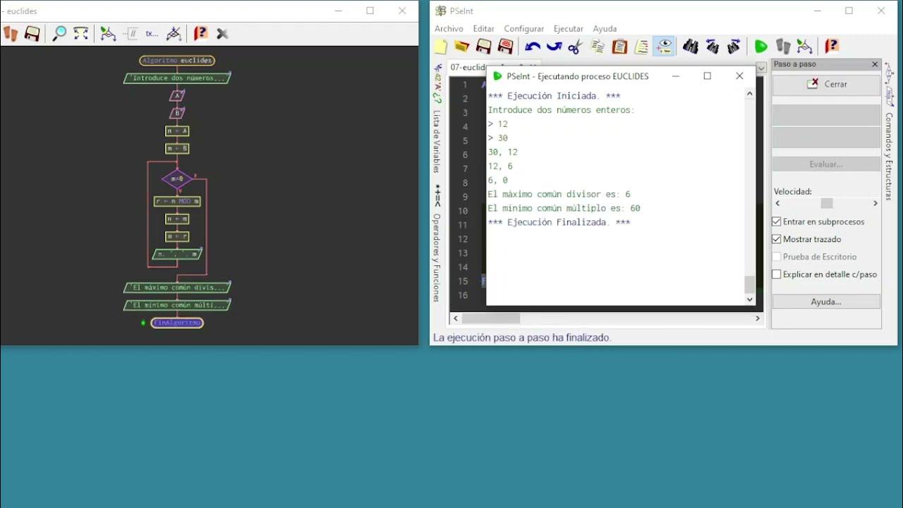 Ejemplo de PSeInt | Algoritmo de Euclides - YouTube