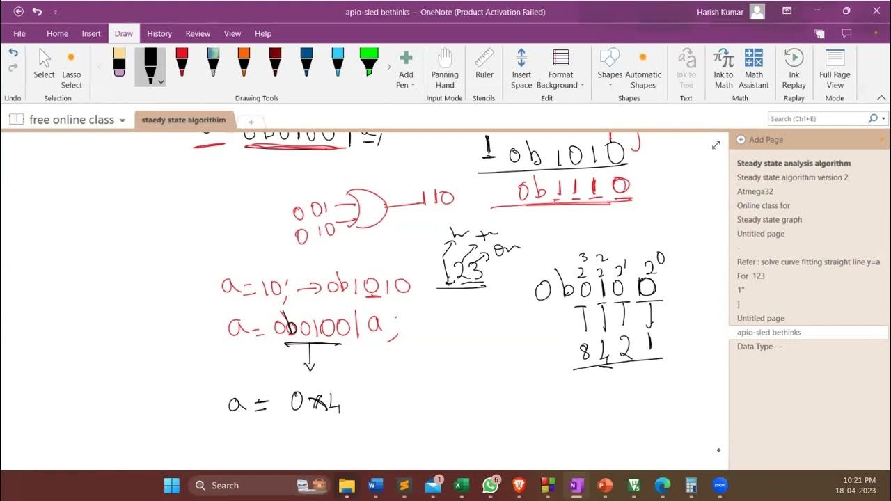 Class 3 Part 2 header file opening GPIO code planning Bitwise operator explanations - YouTube