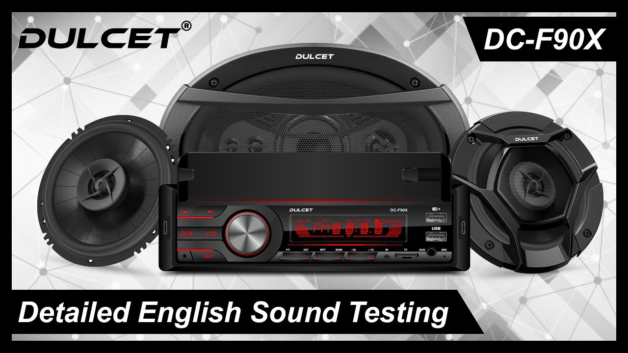 Dulcet DC-F90X Car Stereo Detailed English Sound Testing - YouTube