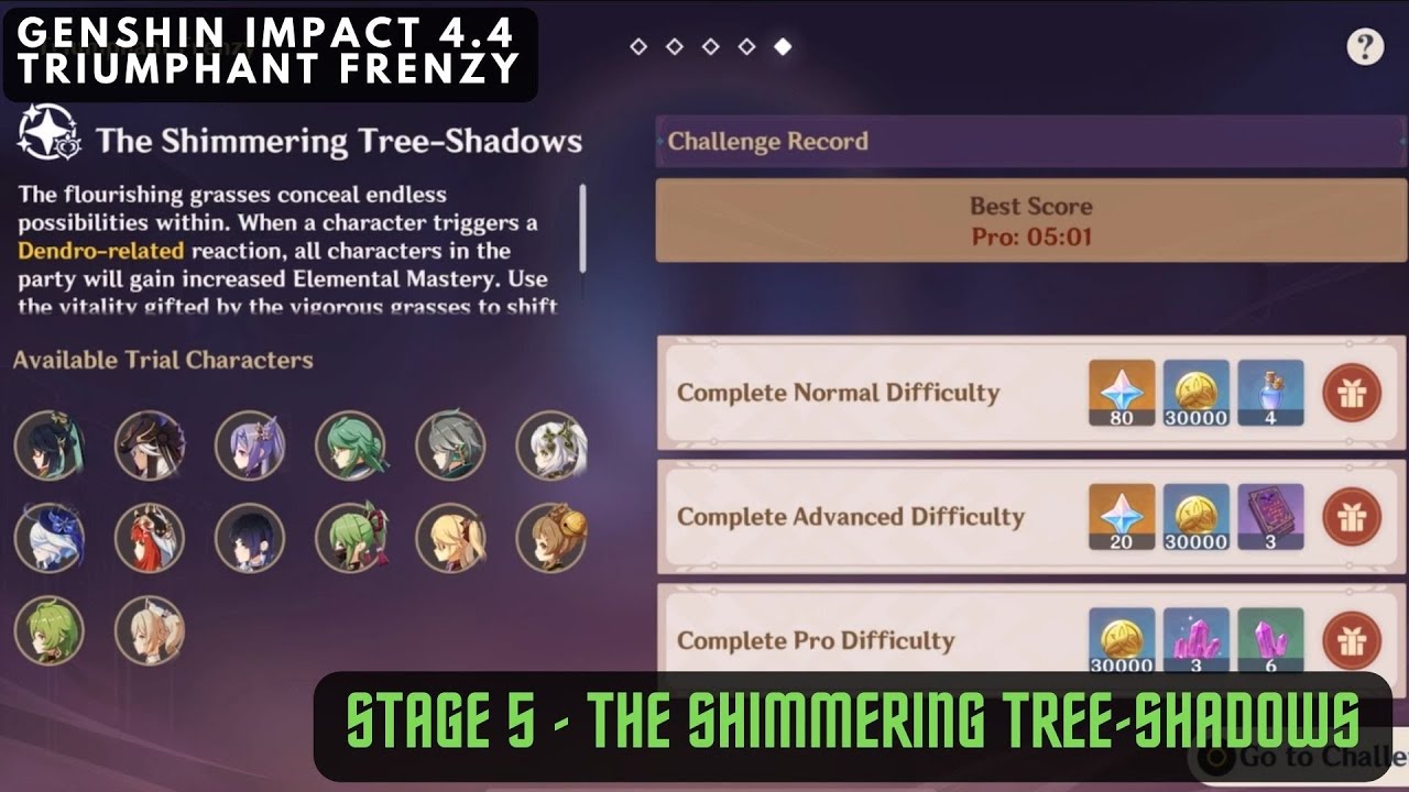 Stage 5 The Shimmering Tree-Shadows - Triumphant Frenzy | Genshin ...