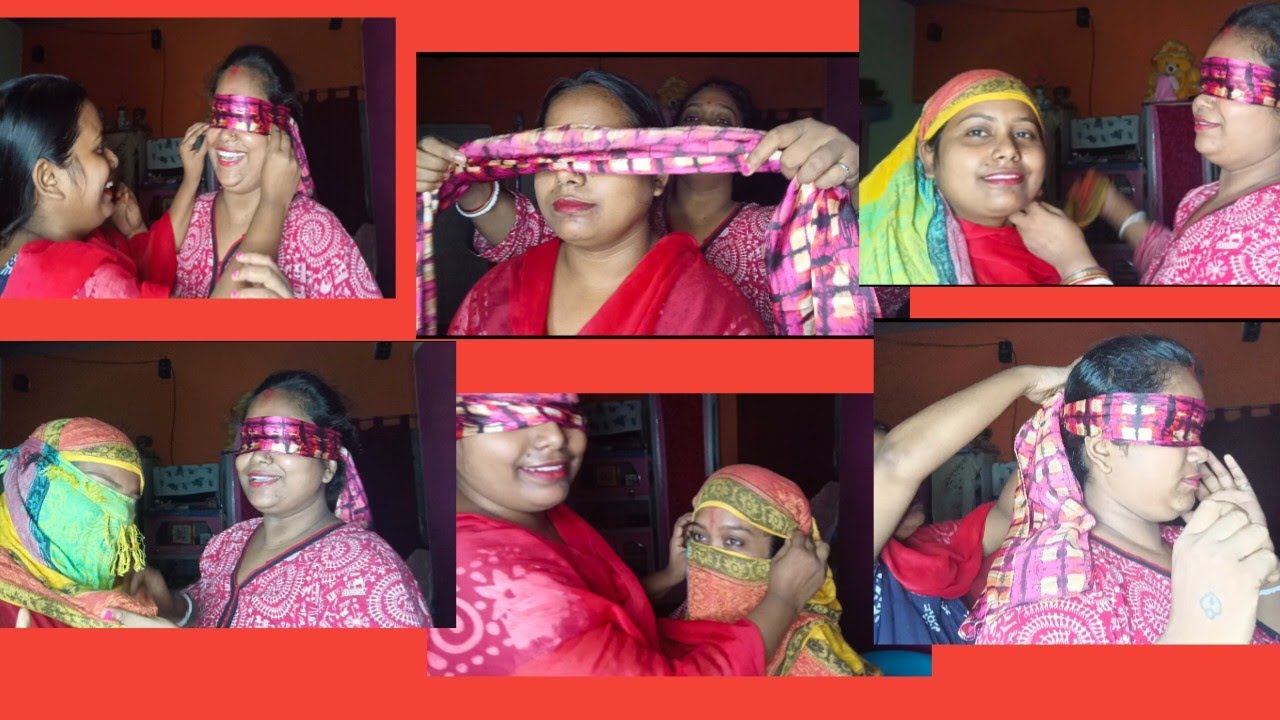 Blind face cover challenge with sister 🤣 | funny face cover video | # ...