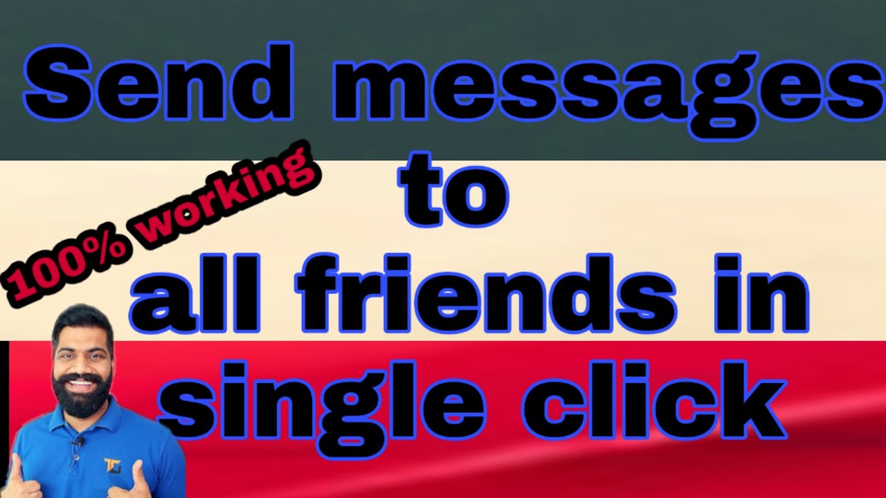 Send messages to all facebook friends in single click 2019| Hindi ...