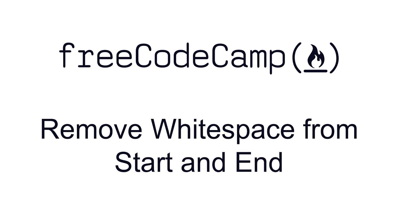 Remove Whitespace From Start And End YouTube Remove Whitespace From Start And End YouTube