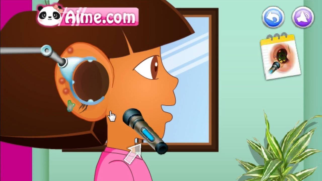 Dora the Explorer - Cure Dora Ears Game - Games for kids - YouTube