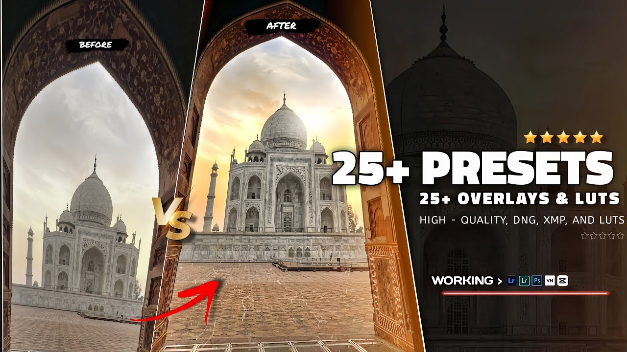 25+ Presets and 30+ Overlays & Luts 🔥 | Special Lightroom preset Packs ...