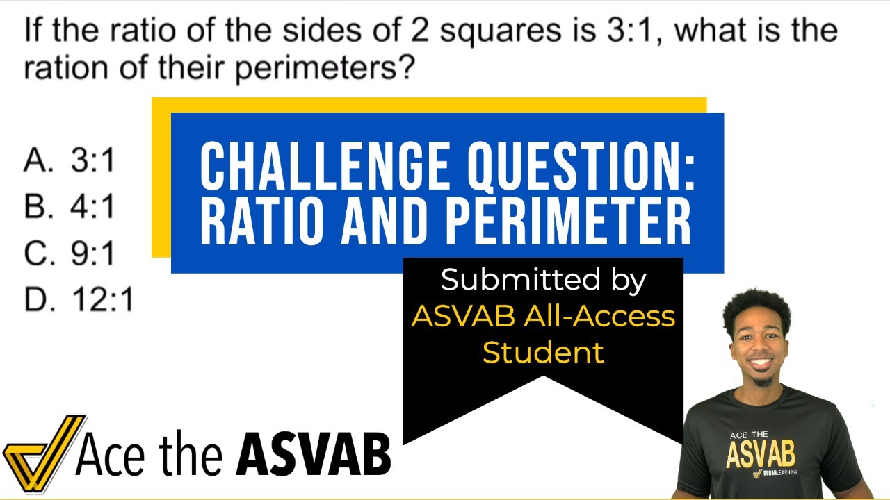 ASVAB AR and MK Challenge Question - Ratios and Perimeter (Solutions ...