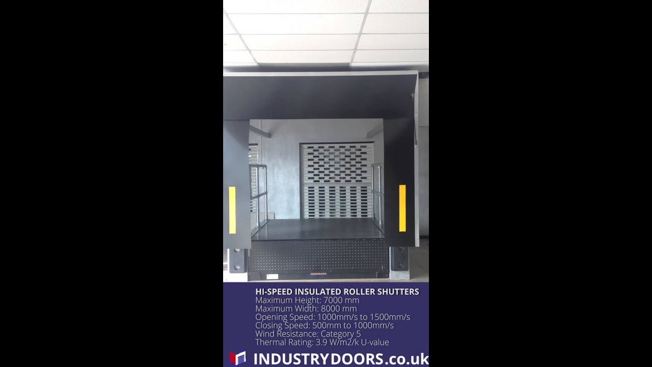 Insulated High Speed Loading Bay Roller Shutter - YouTube