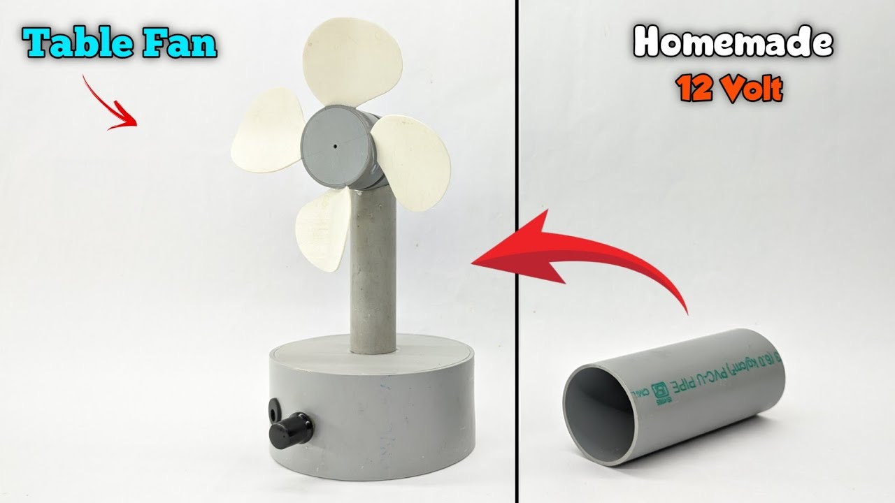 Make An Emergency Table Fan with PVC Pipe - YouTube