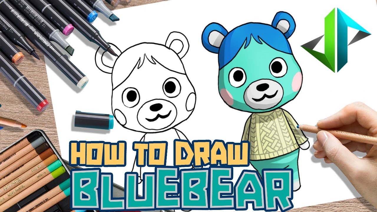 [DRAWPEDIA] HOW TO DRAW BLUEBEAR FROM ANIMAL CROSSING NEW HORIZONS ...