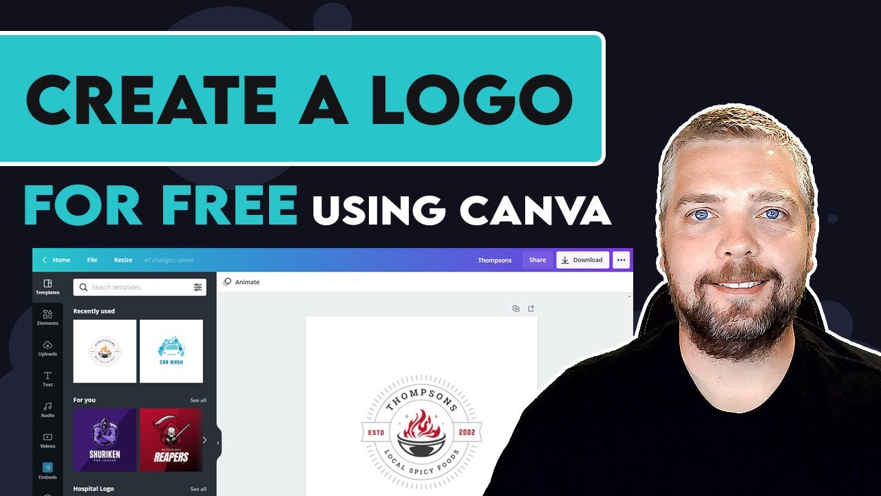 How To Make a Logo For Free Using Canva | Step by Step Tutorial - YouTube