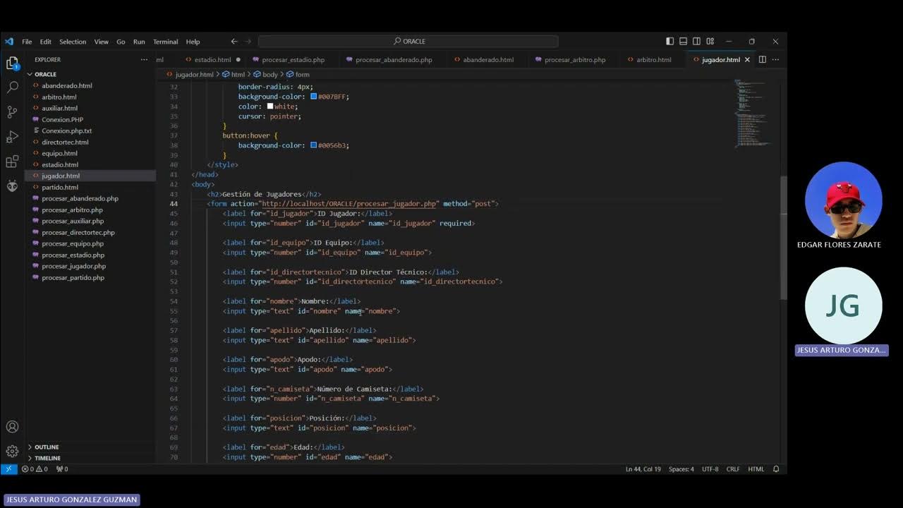 CONEXION Y CREACIÓN FORMULARIOS EN LA BASE DE DATOS CON XAMPP Y LOS ...
