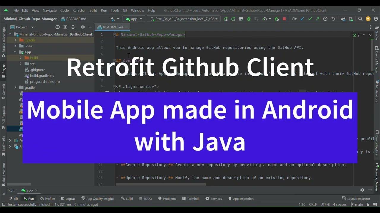 Retrofit Github Client with Android in Java - YouTube