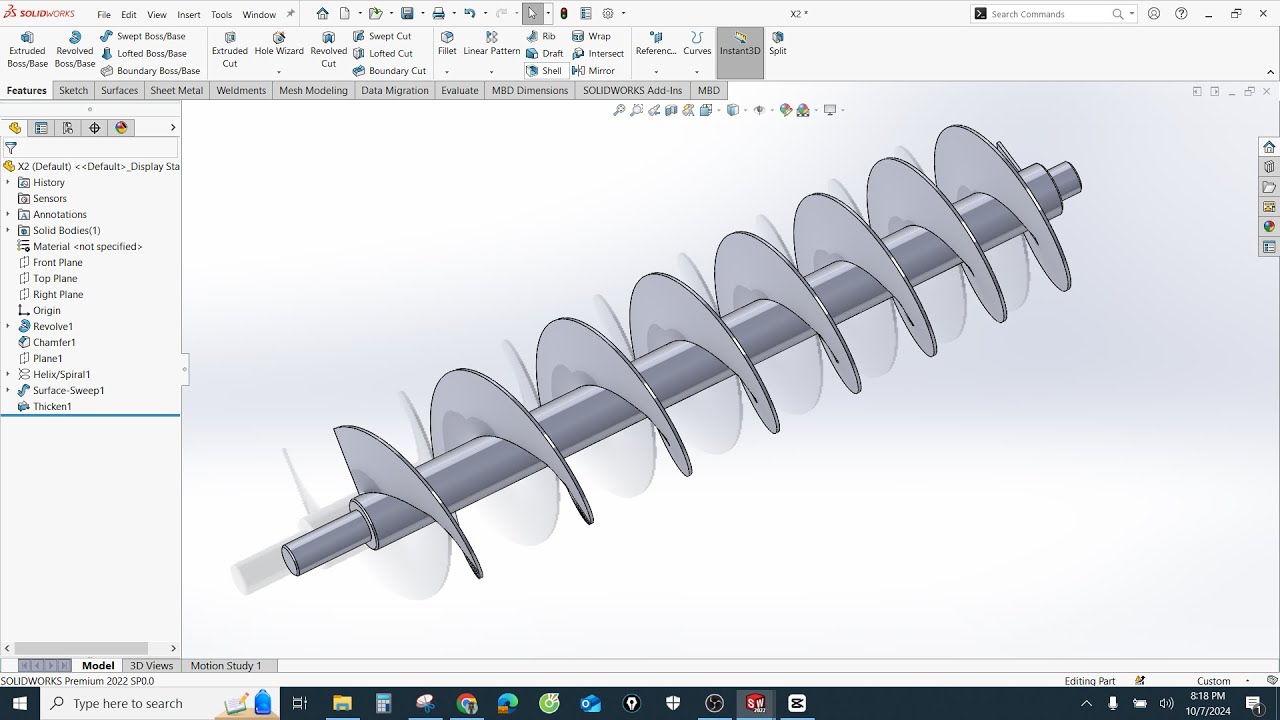 1# SOLIDWORKS TUTORIAL - THIẾT KẾ VÍT TẢI XOẮN - YouTube