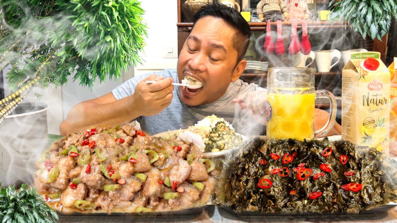 ANGHANG SARAP BICOL EXPRESS at LAING na KALE!!! Recipe & Mukbang ...