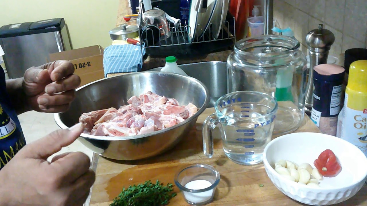 Guyanese Garlic Pork #2 + cooking - YouTube