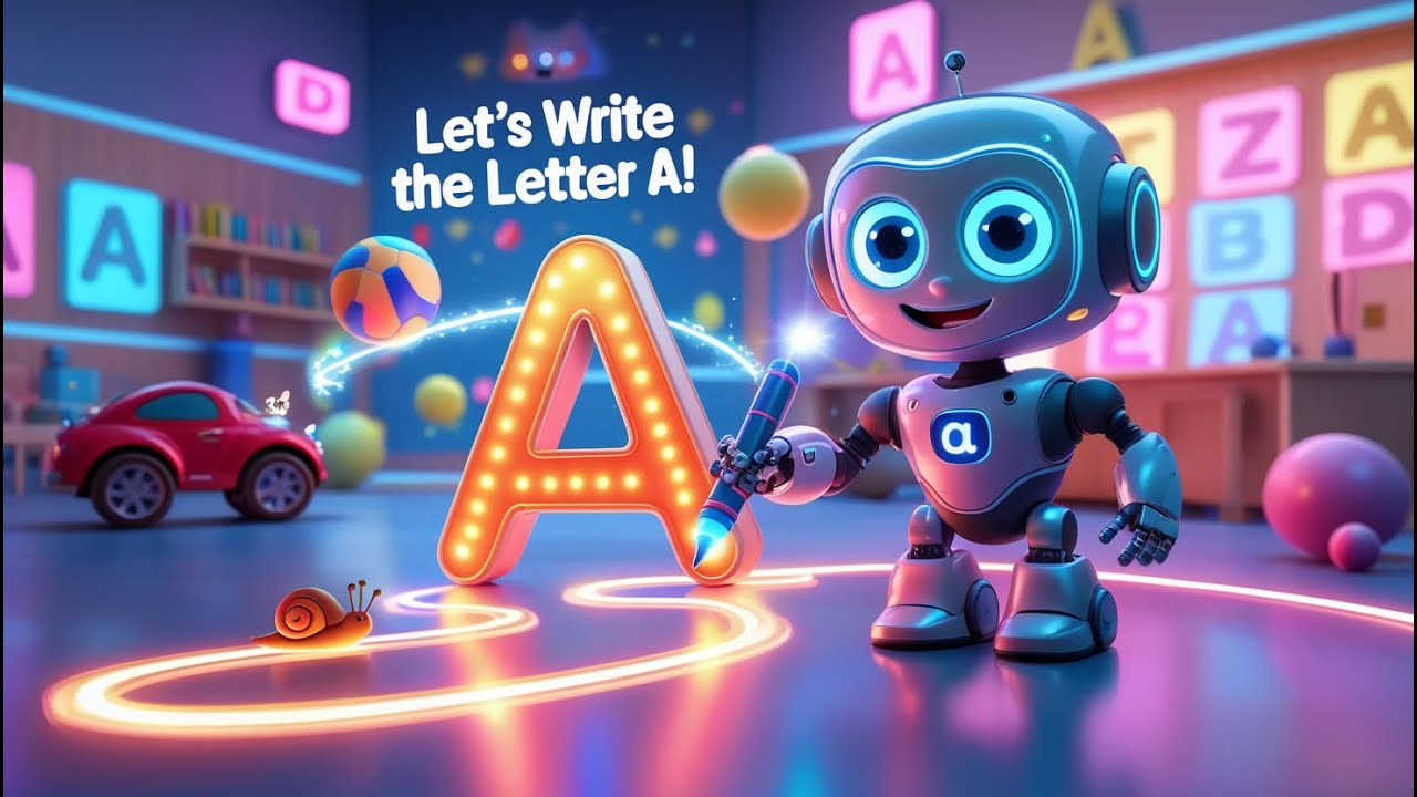 Let’s Write the Letter A | Fun ABC Song for Kids | Learn the Alphabet ...