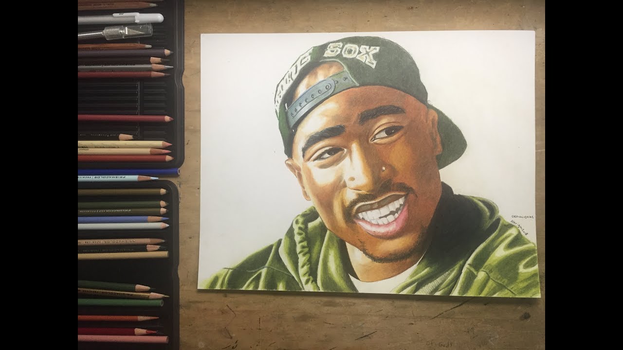 Tupac! Amazing Realistic Drawing of Tupac Shakur!!! - YouTube
