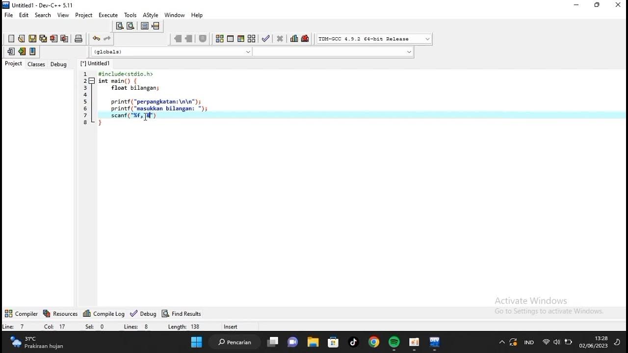 Program c++ untuk menghitung perpangkatan pake appk codeBlocks - YouTube
