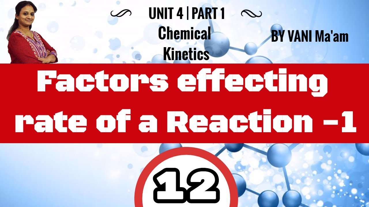 Temperature, concentration on rate of a Reaction | Grade 12|Unit-4 ...