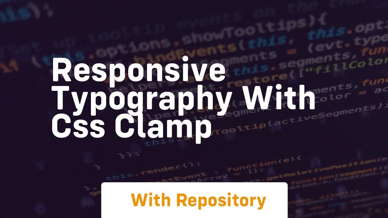 responsive typography with css clamp - YouTube