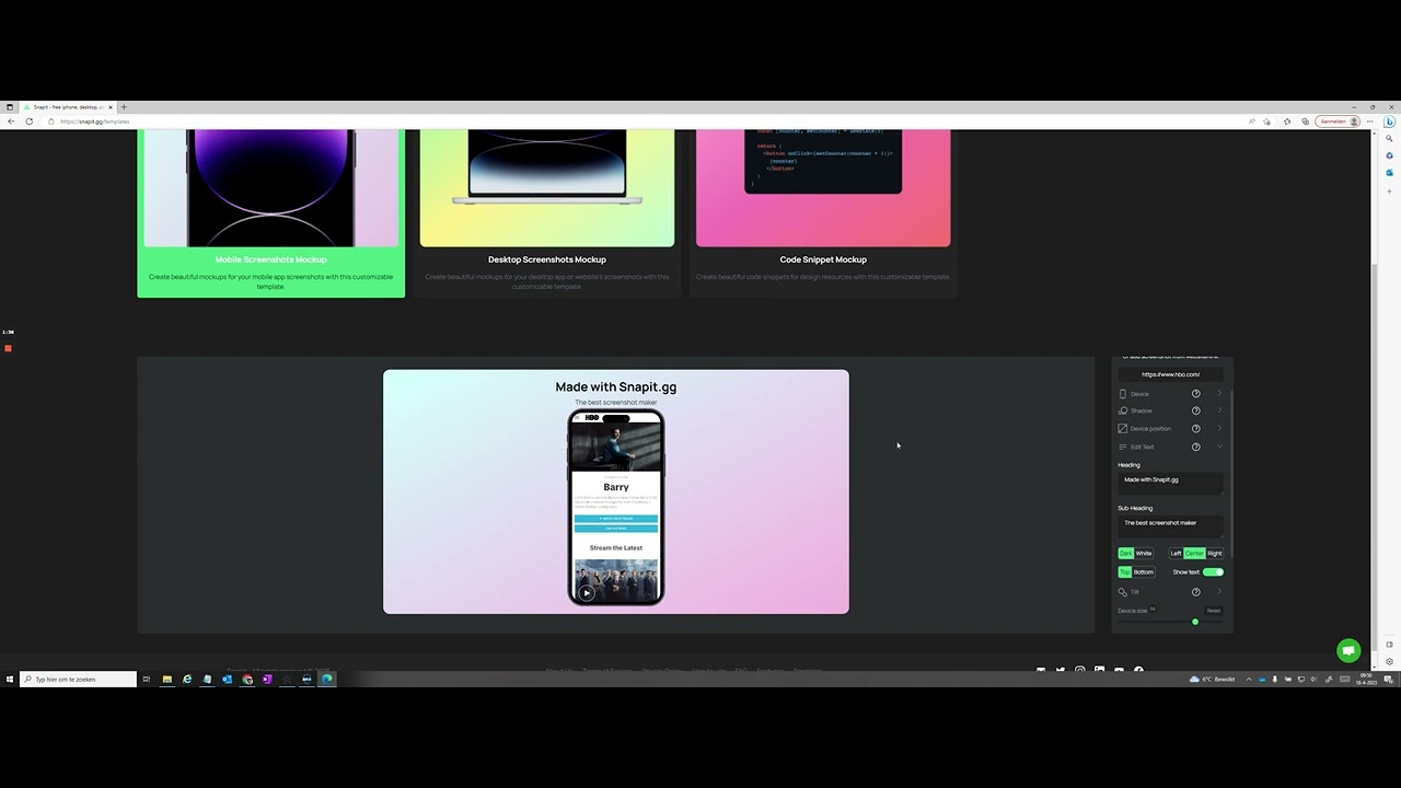 How to use Mobile and Desktop templates on Snapit - YouTube