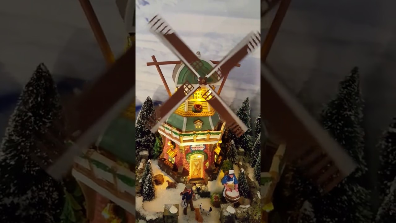 Lemax Stony Brook Windmill (25384) - Wishpel-Village - YouTube