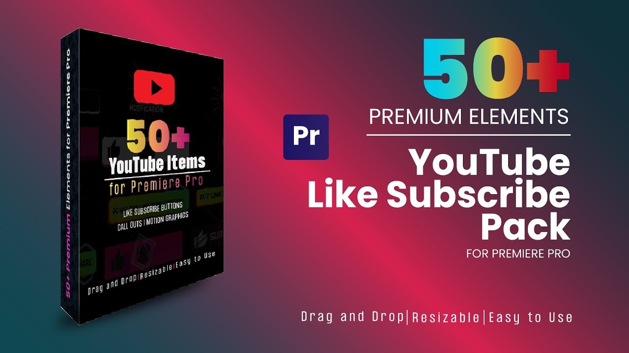 YouTube Like Subscribe Pack Kit Animated Subscribe Buttons Premiere Pro YouTube Like Subscribe Pack Kit Animated Subscribe Buttons Premiere Pro