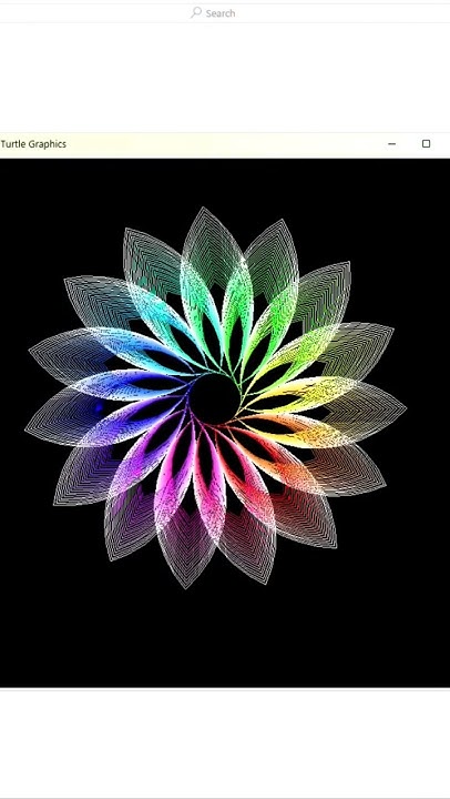 How to draw a flower in python 🌼 - YouTube