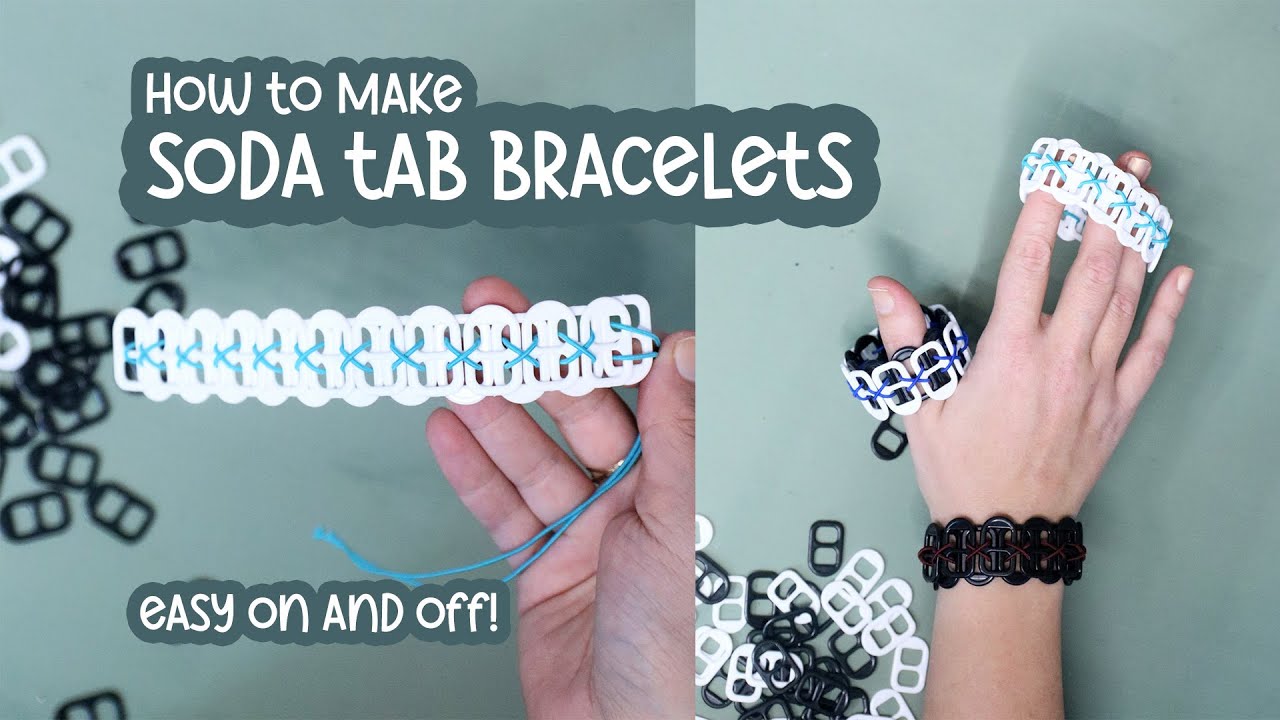How to Make Soda (Pop) Tab Bracelets - Elasticized! - YouTube