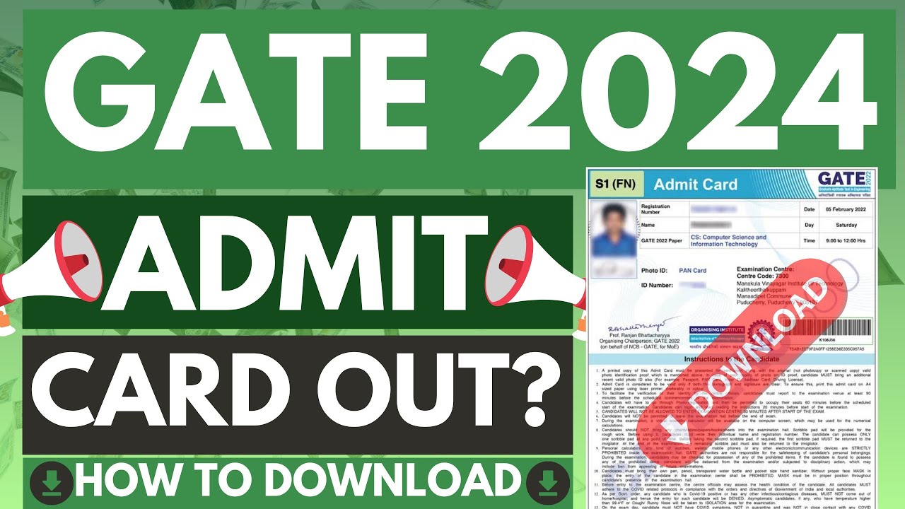 gate admit card 2024 | how to download gate admit card 2024 | mahir ...