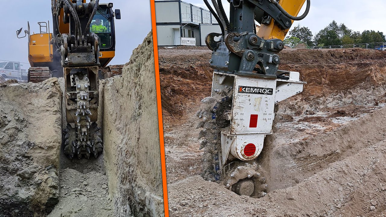EK 150 - Digging pipe trenches - YouTube