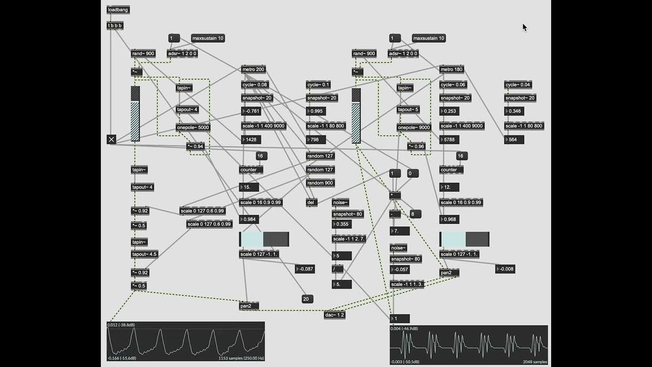 Karplus Strong Experiment in MaxMSP - YouTube