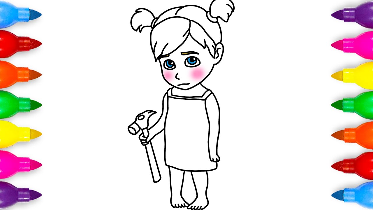 Inside Out Baby Riley Harmer Coloring Pages - YouTube