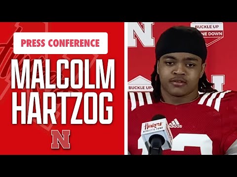 Nebraska Football's Malcolm Hartzog spring press conference I Nebraska ...