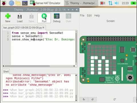 Mensagem Sense Hat Emulator - YouTube