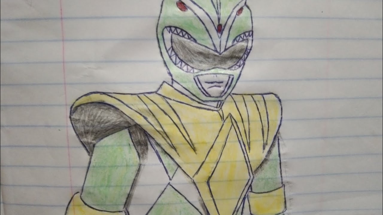 Quick Draw of Power Rangers mighty morphing (Green Rangers) - YouTube