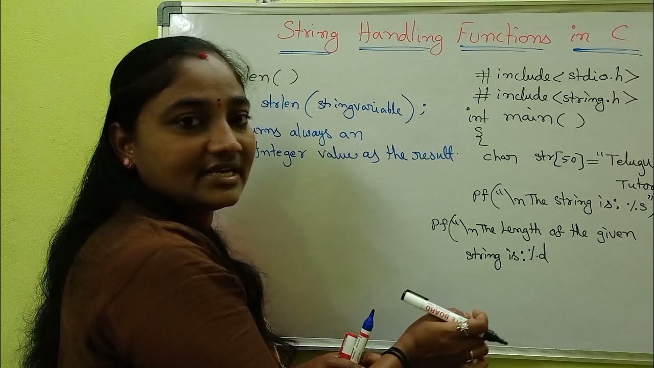 C Language ||Strings in C :Part-4||String handling functions : Part-A ||Telugu Scit Tutorial ...