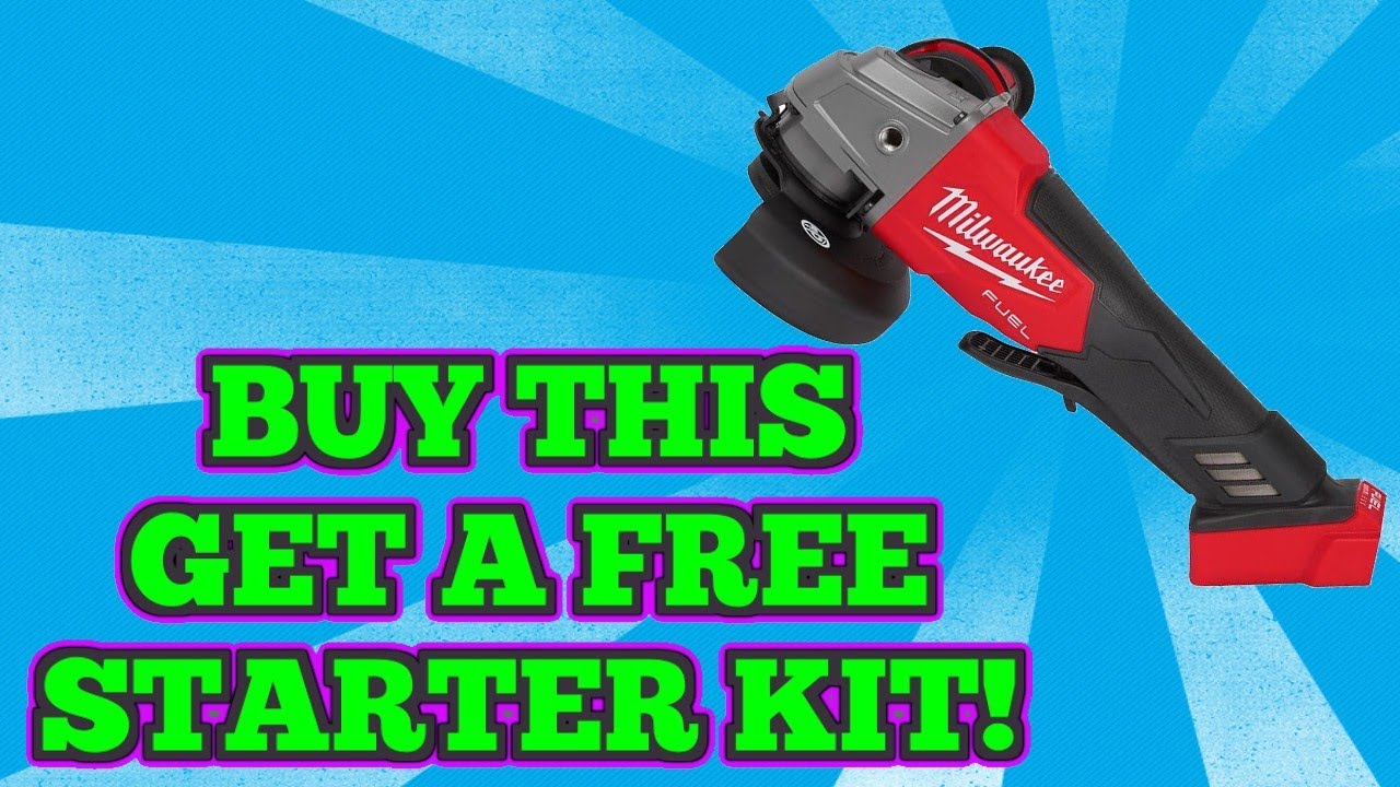 Milwaukee M18 Grinder WIth FREE Starter Kit! - YouTube