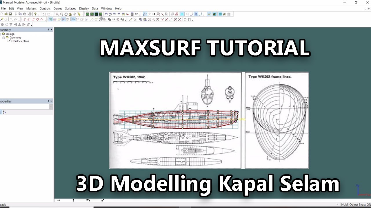 Cara Membuat 3D Lambung Kapal Selam (Maxsurf Modeler) MAXSURF TUTORIAL - YouTube